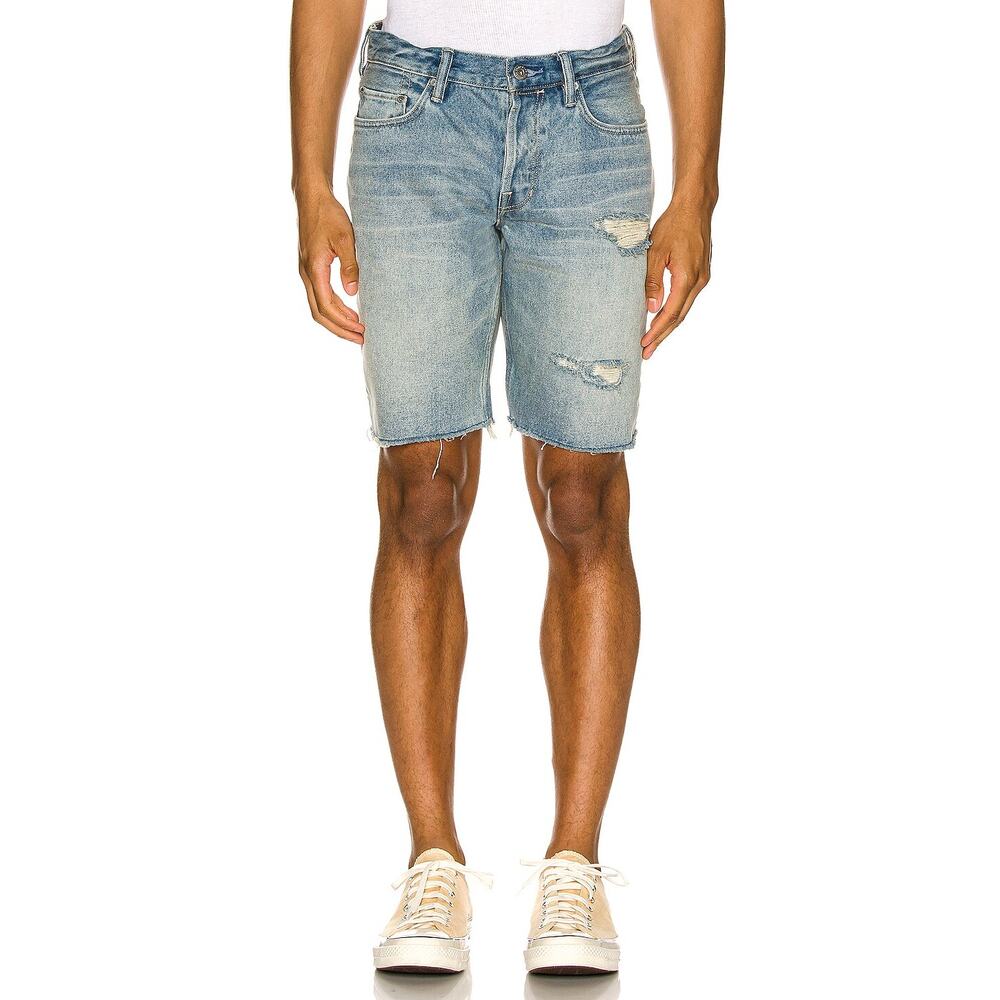 AllSaints Switch Ripped Damaged Cutoff Denim‎ Shorts … - Gem